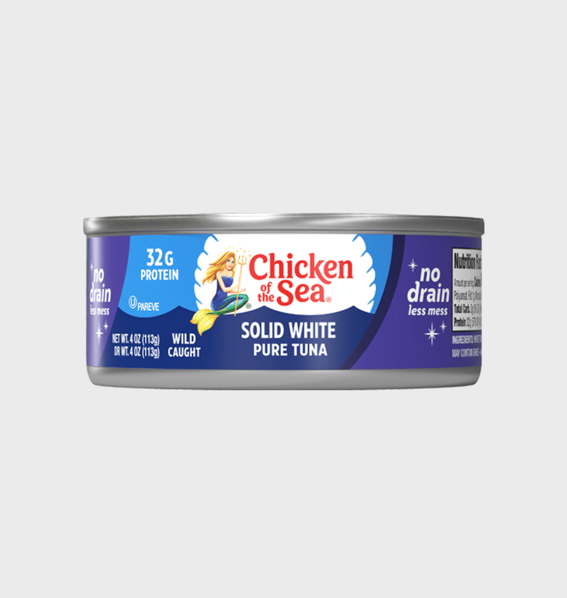 Wild Caught Solid White Pure Tuna, No Drain | Chicken of the Sea ...